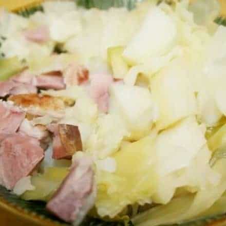 Slow Cooker Ham and Cabbage - The How-To Home