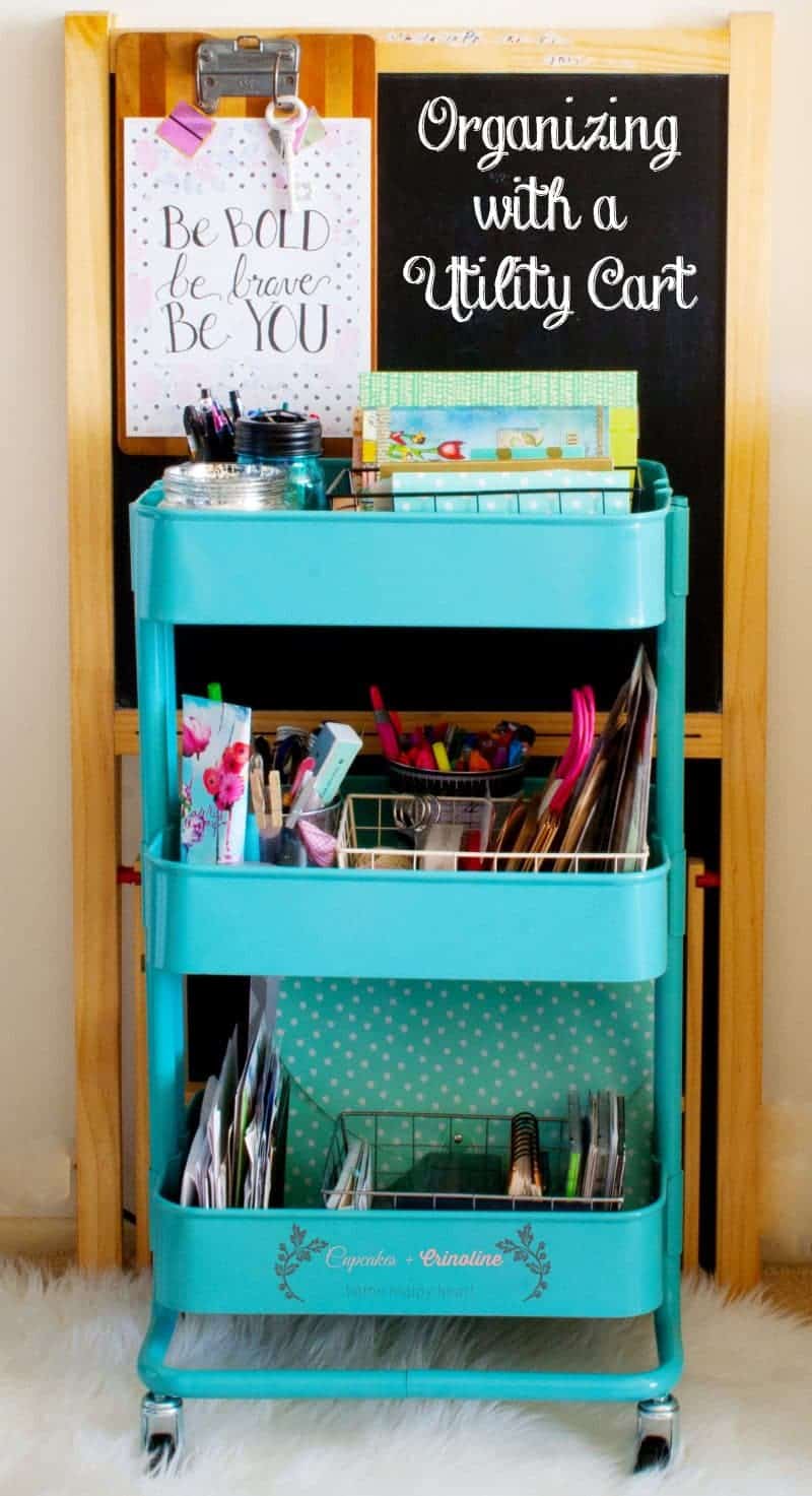 30+ Ways to Organize with a Utility Cart - The How-To Home