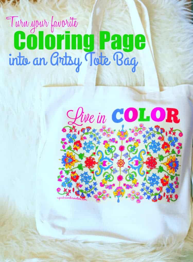 Coloring Page Iron-On Tote Bag - The How-To Home