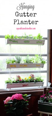 Hanging Gutter Planter - Easy DIY - The How-To Home
