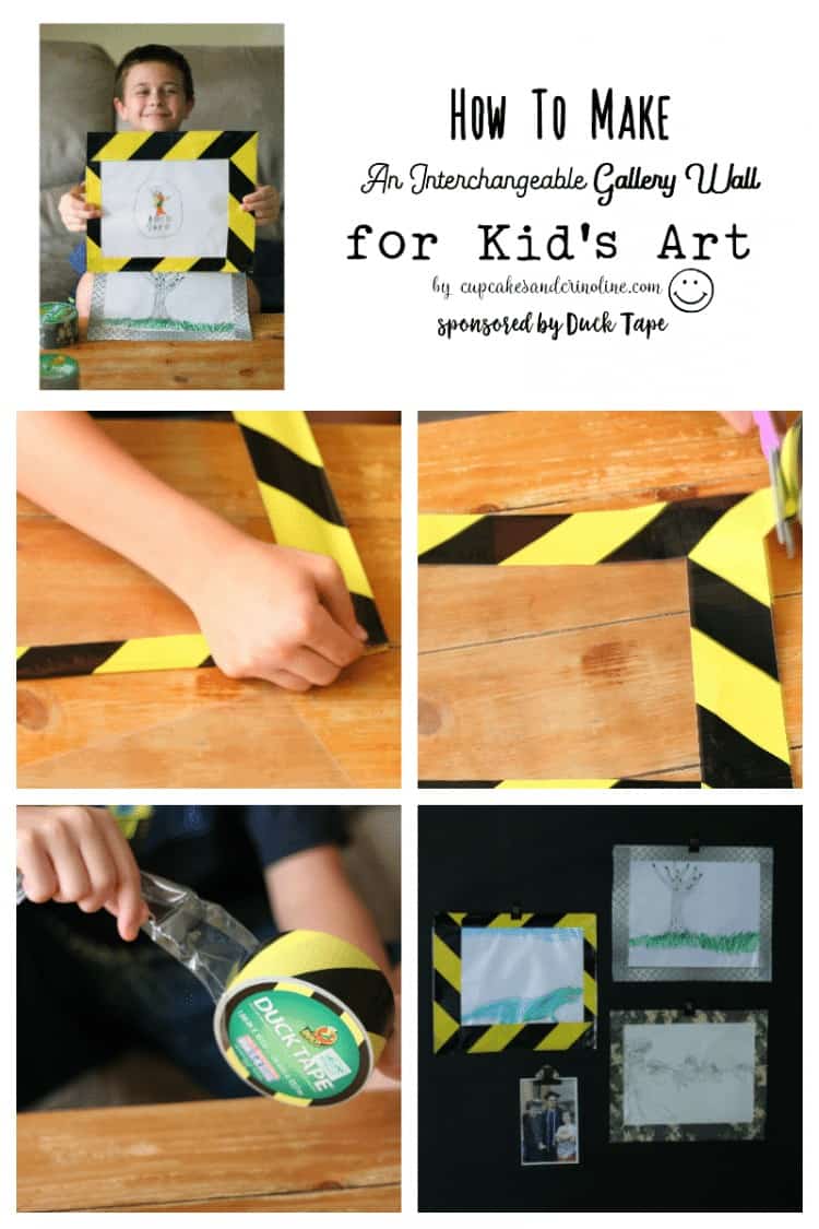 Interchangeable Gallery Wall for Kid's Artwork - The How-To Home