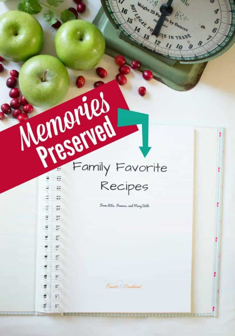 Family Memories Preserved in a Family Cookbook - A Wonderful Gift - The ...