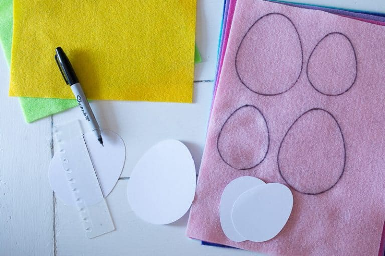 How To Make Colorful Felt Easter Eggs - The How-To Home
