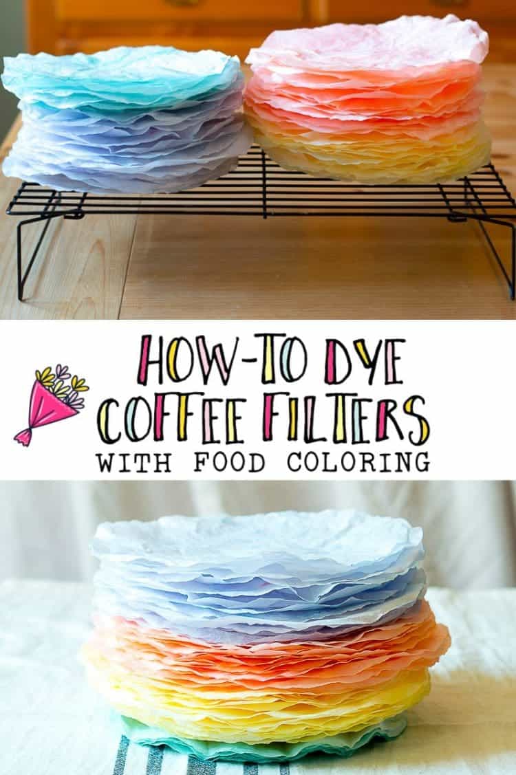 How-To Dye Coffee Filters with Food Coloring - The How-To Home