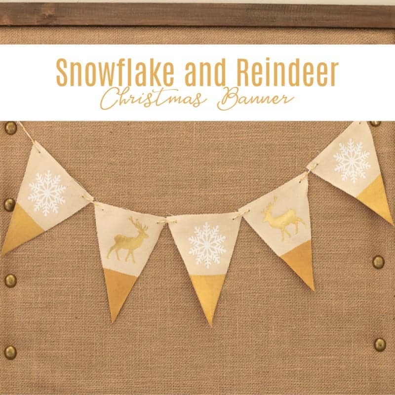 Snowflake and Reindeer Christmas Banner with the Cricut - The How-To Home