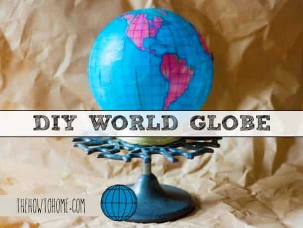 DIY World Globe from a Thrift Store Light Globe - The How-To Home