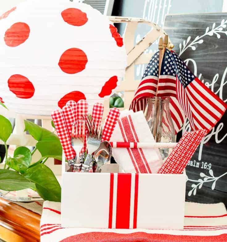 DIY Grain Sack Striped Farmhouse Tote - The How-To Home