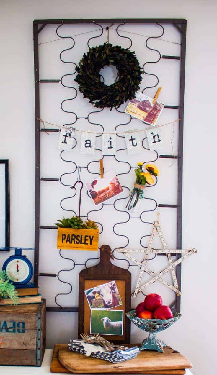 How-To Decorate with Repurposed Crib Springs - The How-To Home