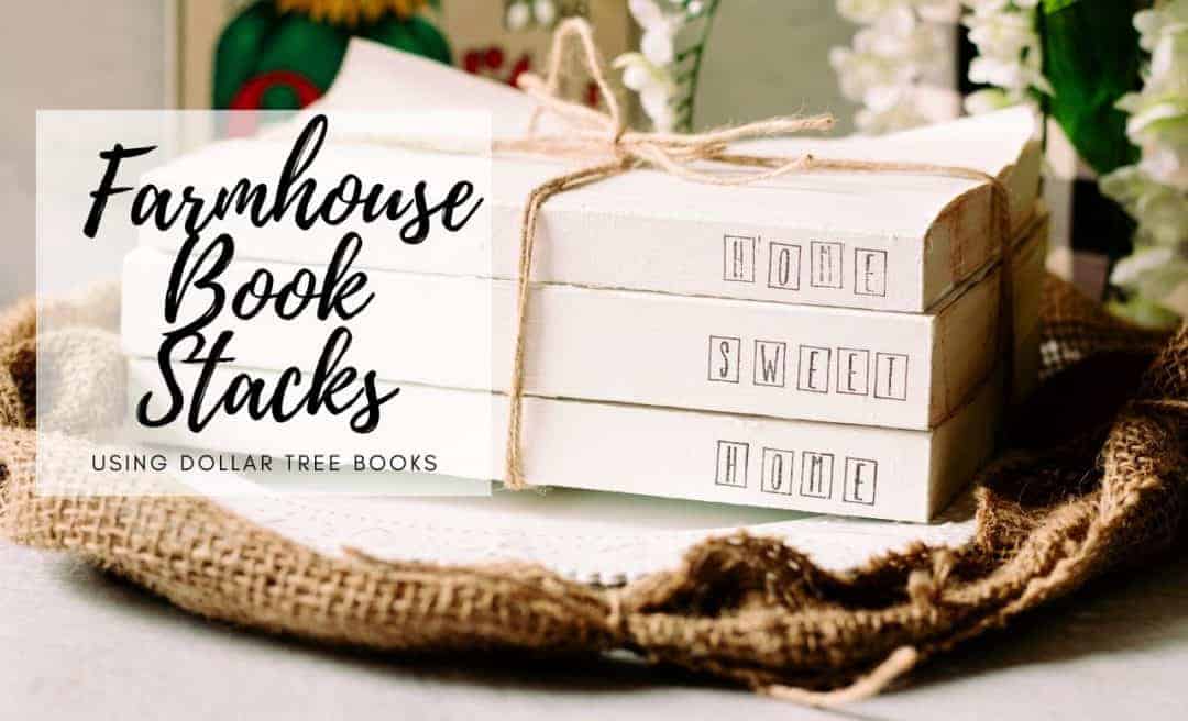 Dollar Tree Hand Stamped Book Stacks - The How-To Home