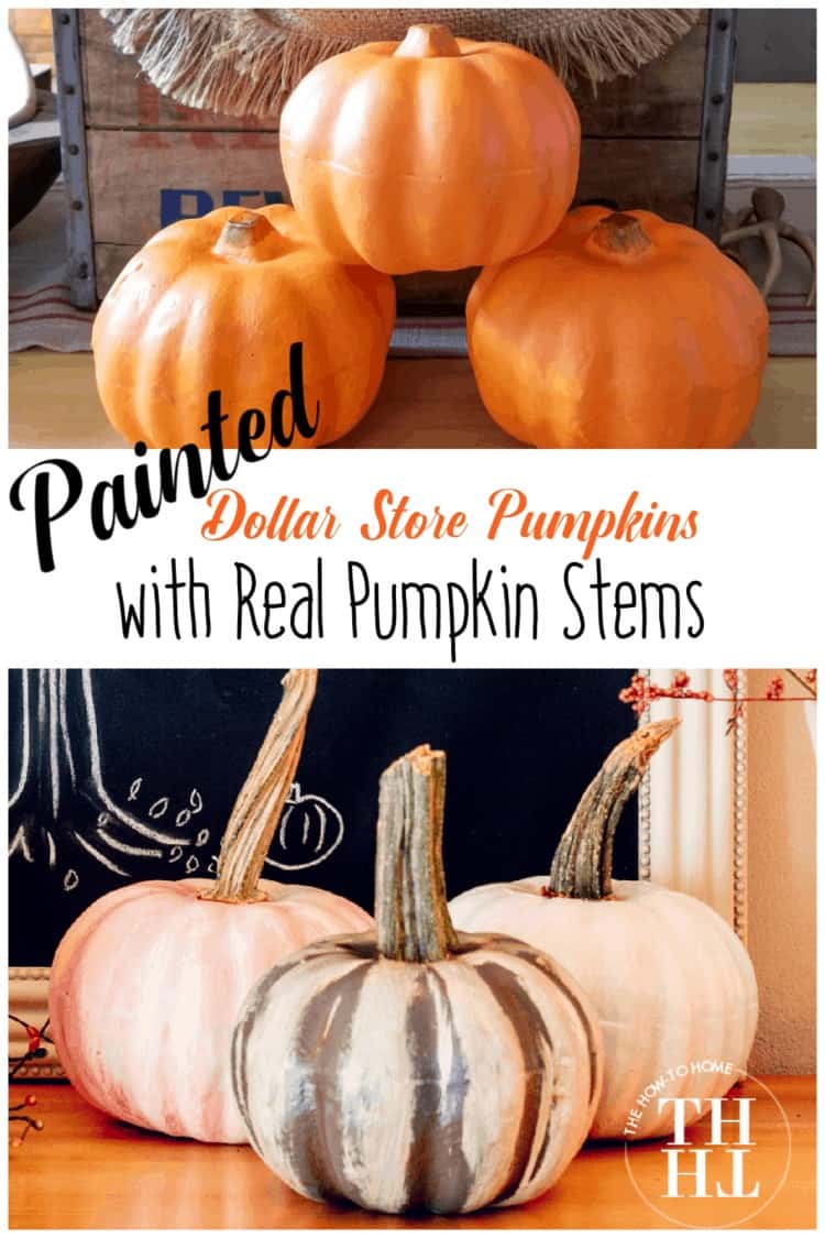 Painted Dollar Store Pumpkins - The How-To Home