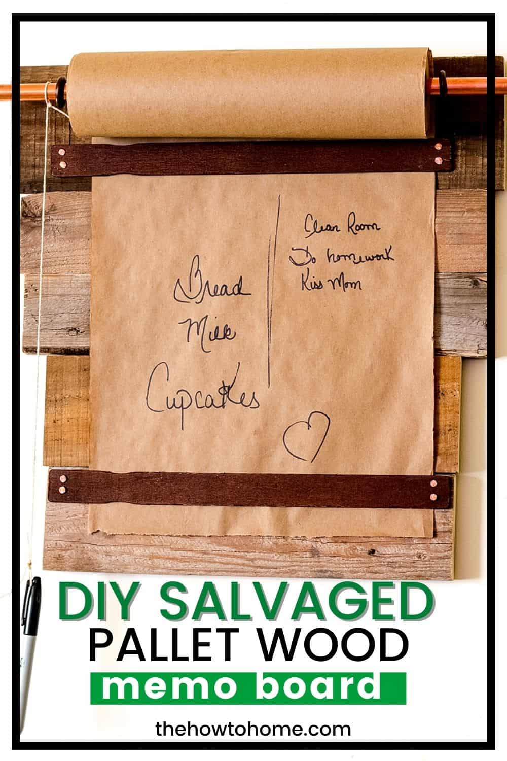 DIY Farmhouse-Style Pallet Wood Memo Board - The How-To Home