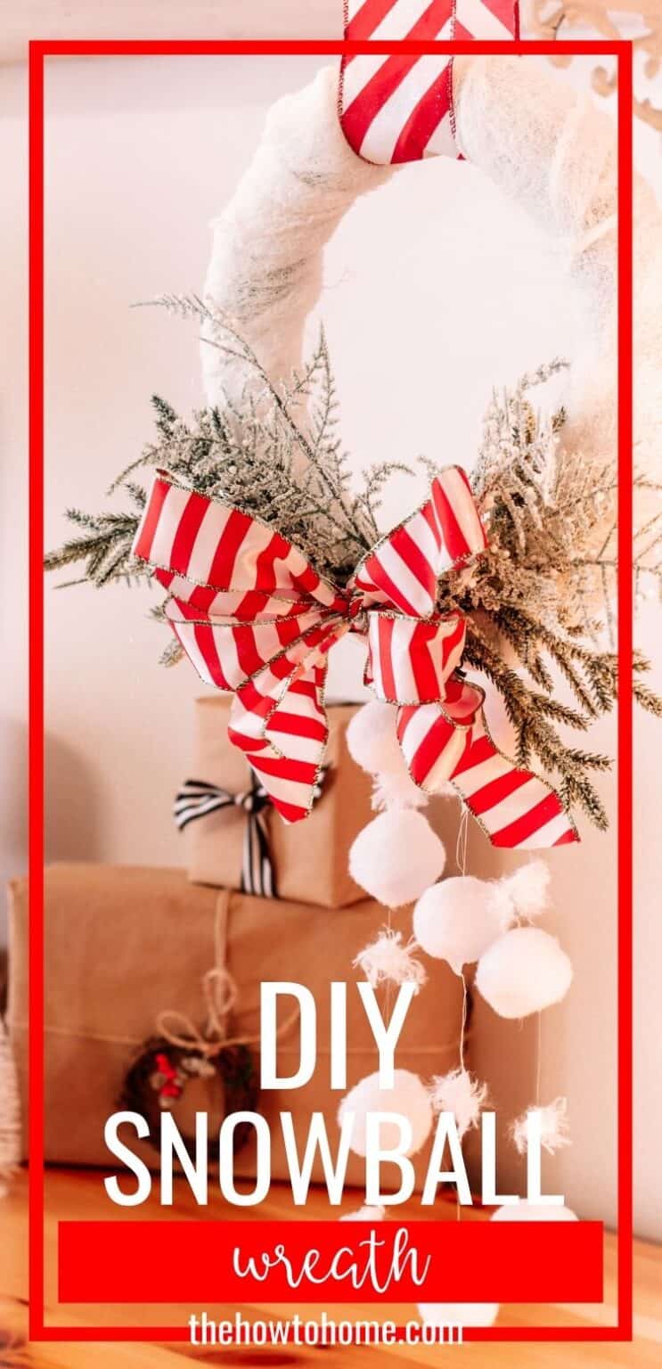 Easy-to-Make DIY Snowball Wreath - The How-To Home