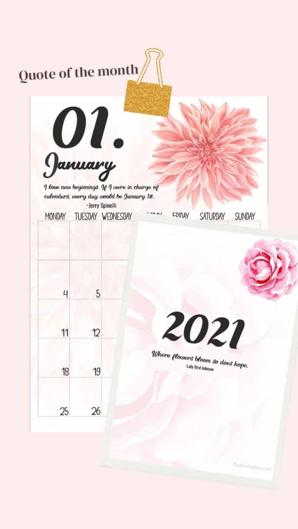 Free 2021 Monthly Calendar and Year-at-A-Glance - The How-To Home