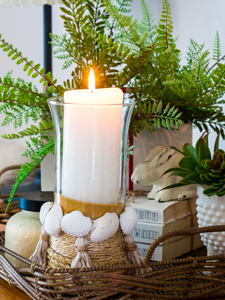 How to Make a Seashell Candle Holder - The How-To Home