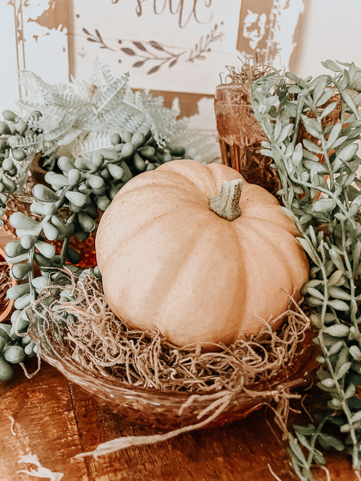 How to Make an Autumn Display with Depression Glass - The How-To Home