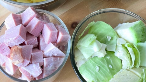 Slow Cooker Ham and Cabbage - The How-To Home