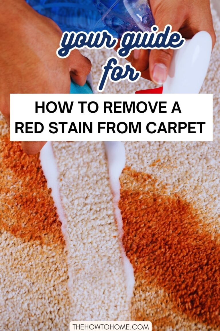 How to Effectively Remove a Red Stain From Your Carpet - The How-To Home