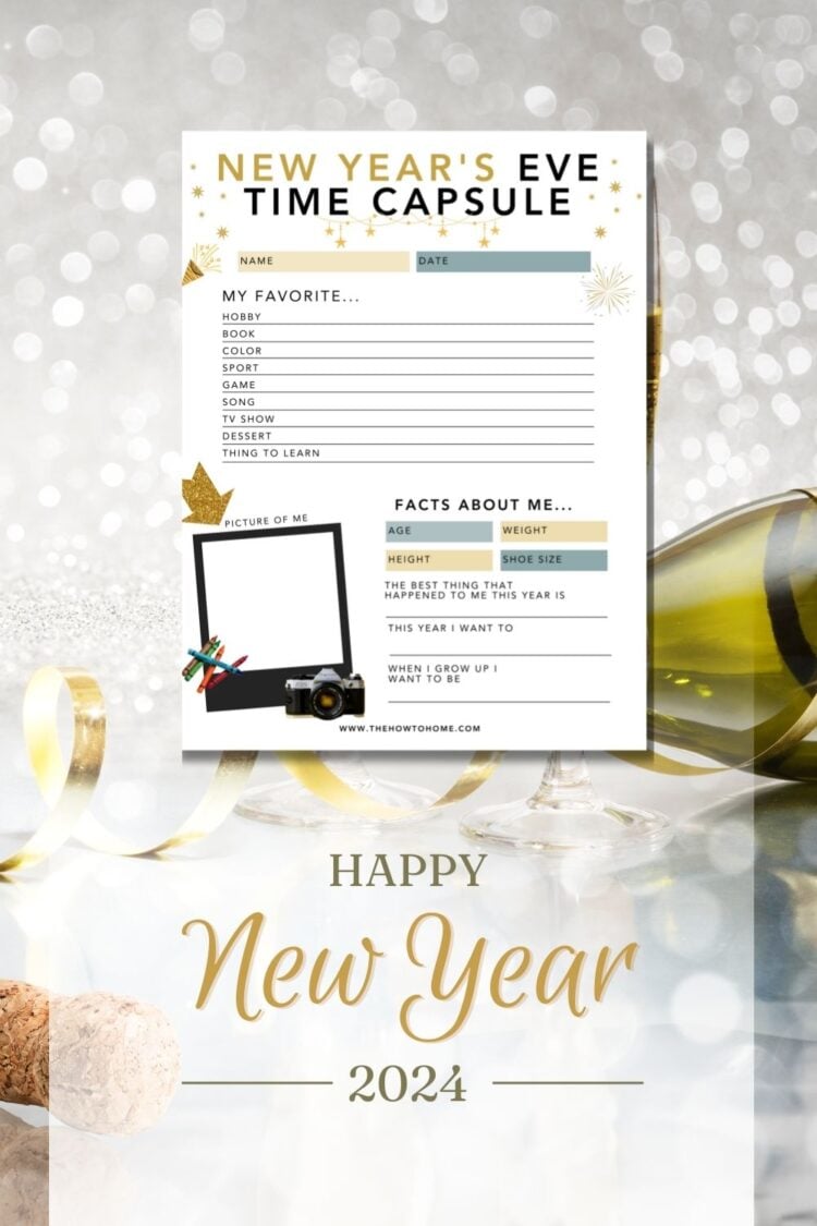 Free New Year's Time Capsule Printable for Kids - The How-To Home