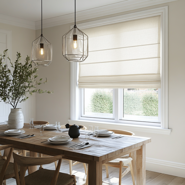 DIY Roman Shades - How To Make Natural Roman Shades From Linen Fabric ...